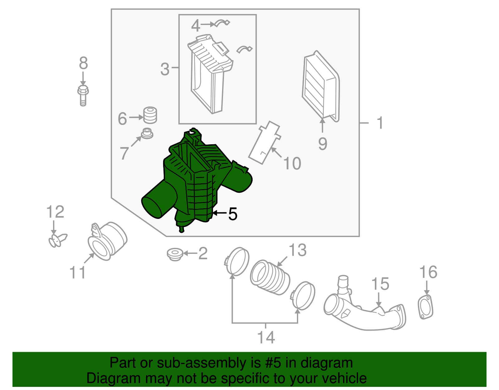 2009-2024 Nissan GT-R Air Cleaner Body 16528-JF00A | Team Nissan Inc.