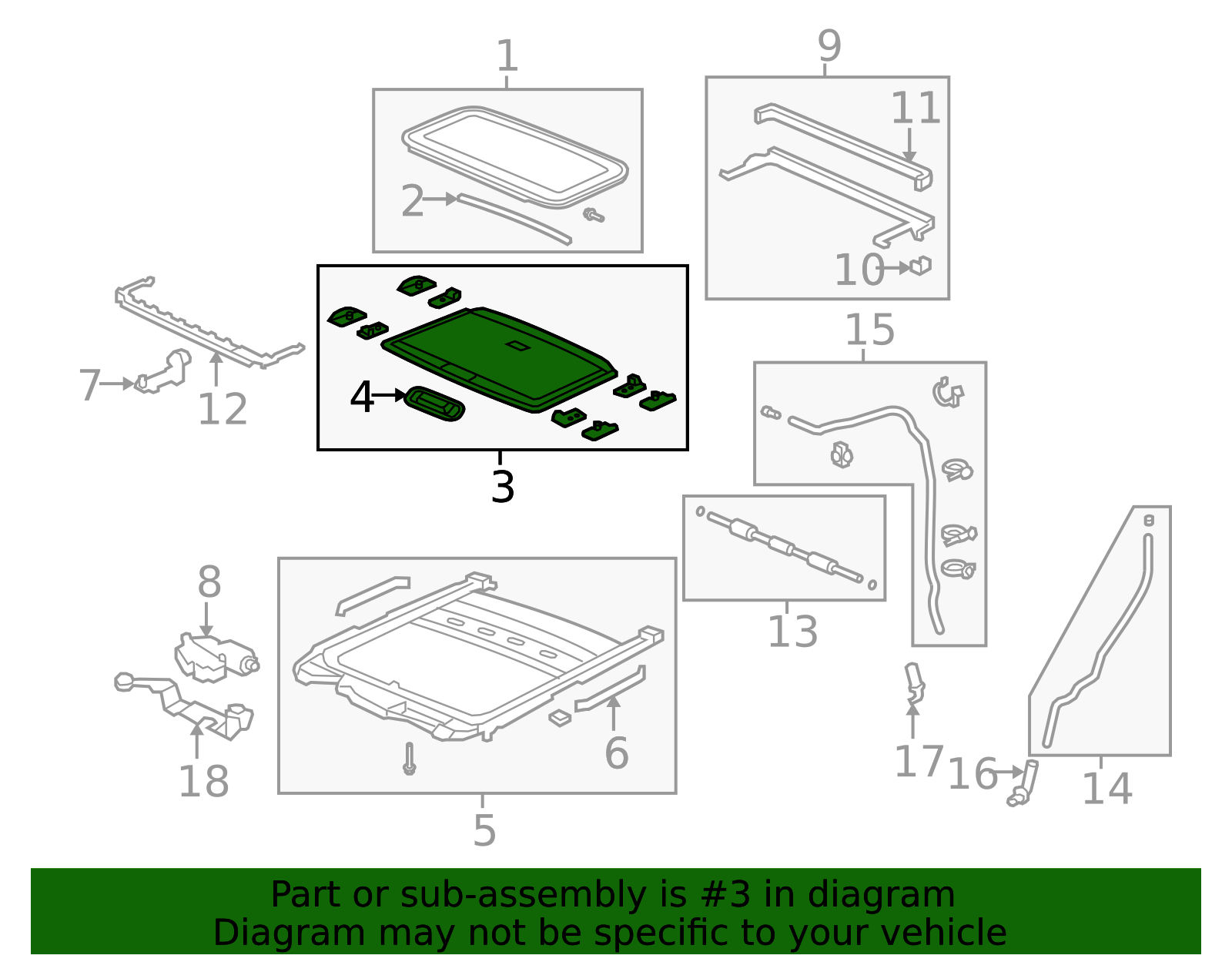 70600-SZA-A01ZB - 2009-2011 Honda Pilot - Sunshade Assembly *NH598L ...