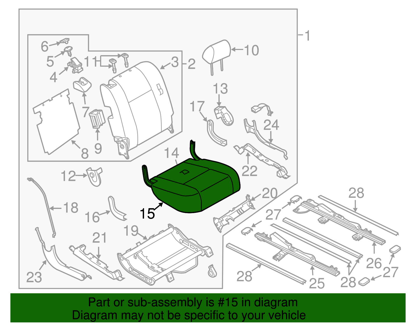 2013-2015 Mazda CX-9 Seat Cover TK23-88-211-24 | Mazda Parts Deals