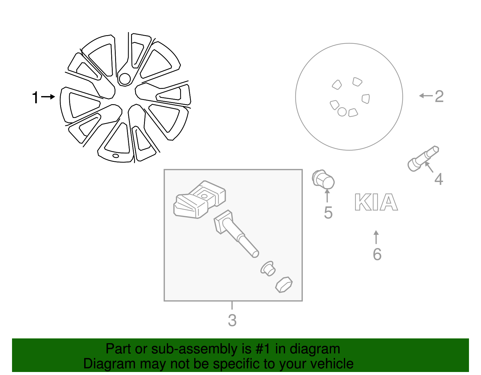 2019-2020 Kia Optima Wheel, Alloy 52910-D5550 | Kia Automotive Parts