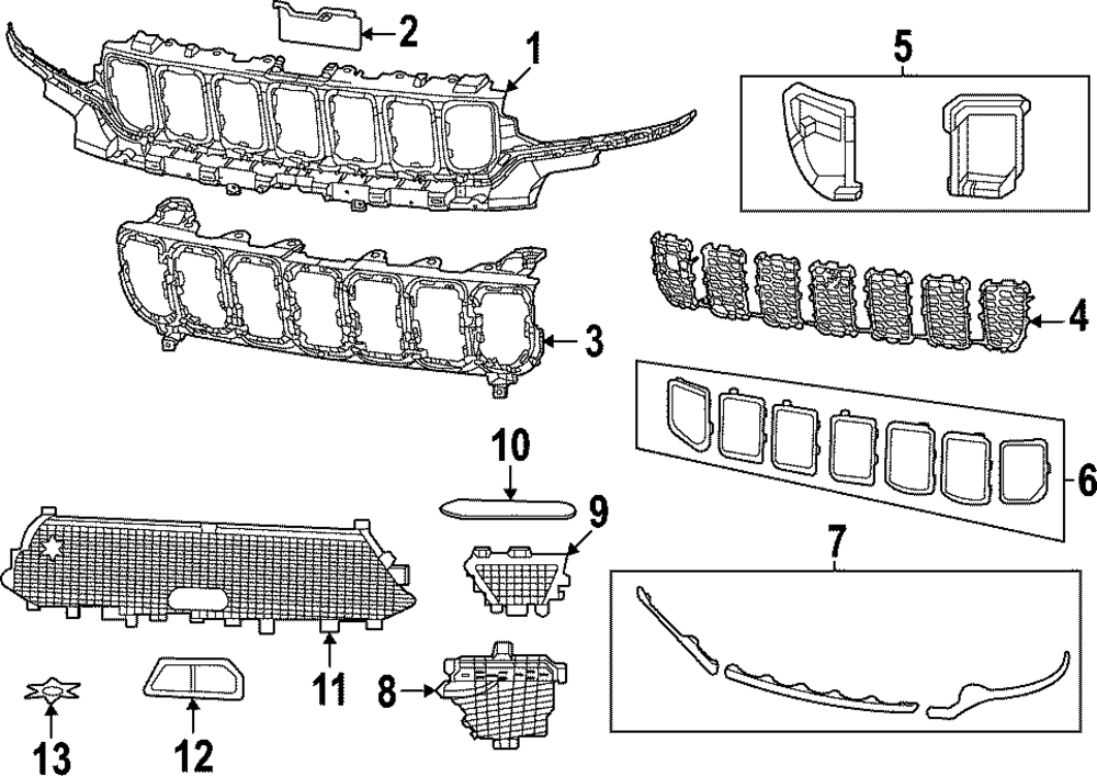 2022-2024 Jeep Grand Cherokee Fascia 68590202AC | Mopar Parts Canada
