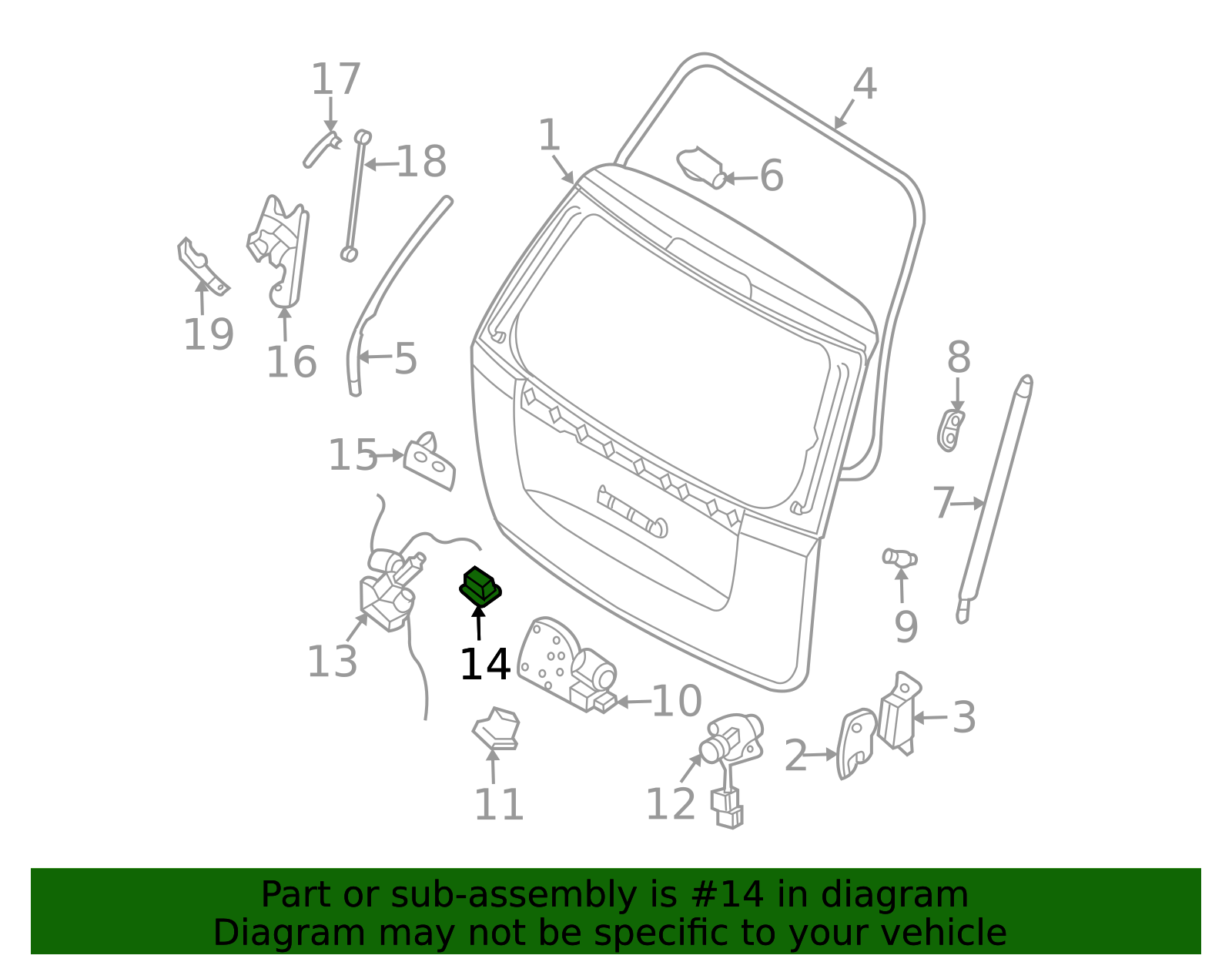 96740-4D100CS - Release Switch 2006-2014 Kia Sedona | Kia.Parts Store