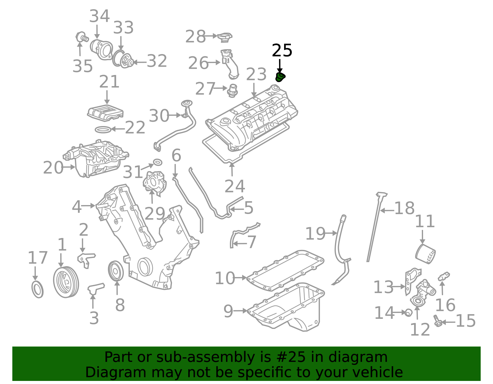 1991-2006 Ford | PCV Valve Grommet | F6AZ-6A892-BA | Walls' Ford Parts