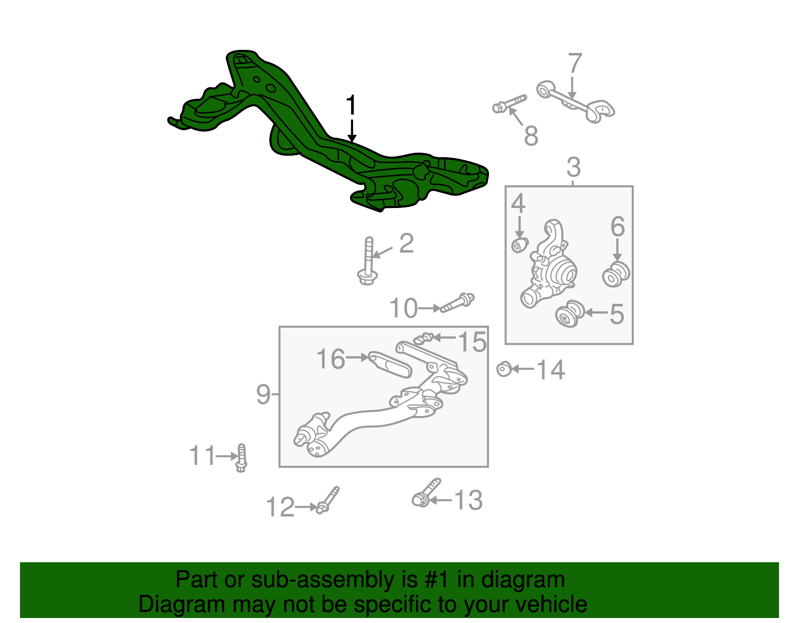 50300-SCV-A01 - Cross-Member 2003-2006 Honda Element | Honda Parts Online