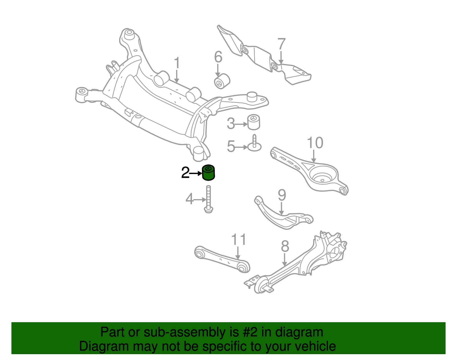 31277272 - Suspension Cross-Member Front Bushing - 2007-2018 Volvo ...