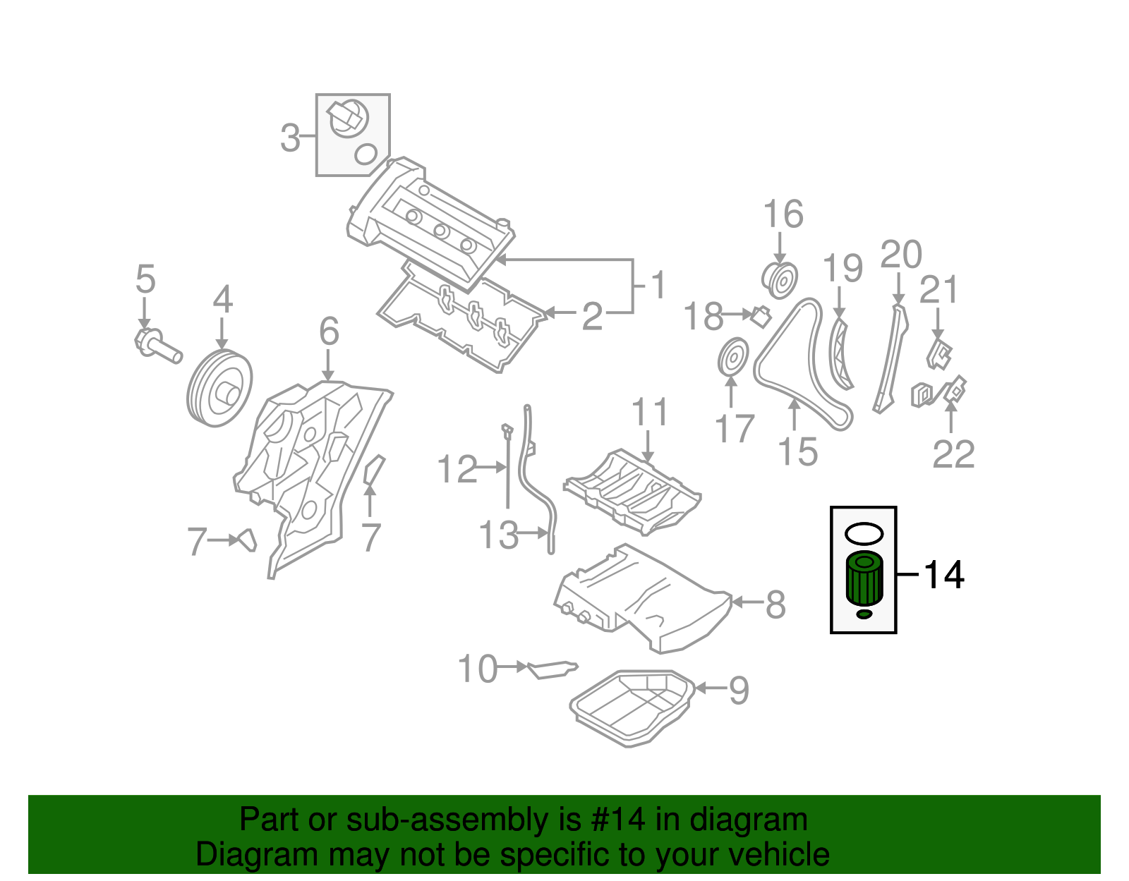 Genuine Oil Filter for 2006-2012 Hyundai | Part# 26320-3C250 | Hyundai ...