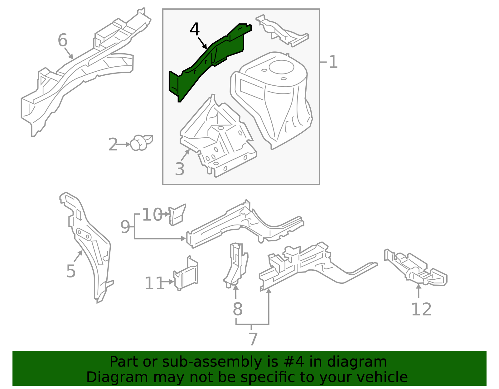 64113-1KA0A - Apron Reinforced 2011-2017 Nissan Juke | Official Nissan ...