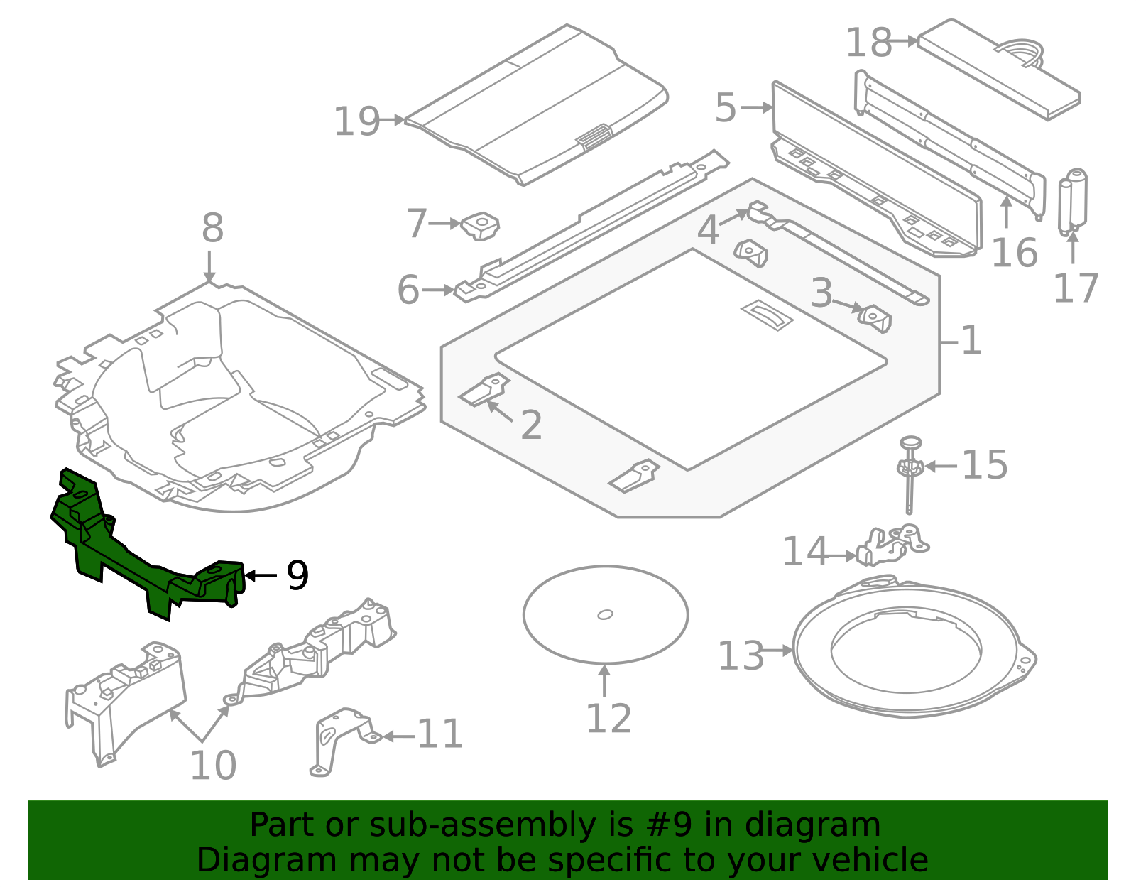 LR095812 - High-Quality Spare Tire Compartment Bracket for 2013-2022 ...