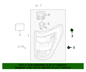 Genuine OEM Ford Part - Tail Lamp Assembly Retainer W721530-S300 ...