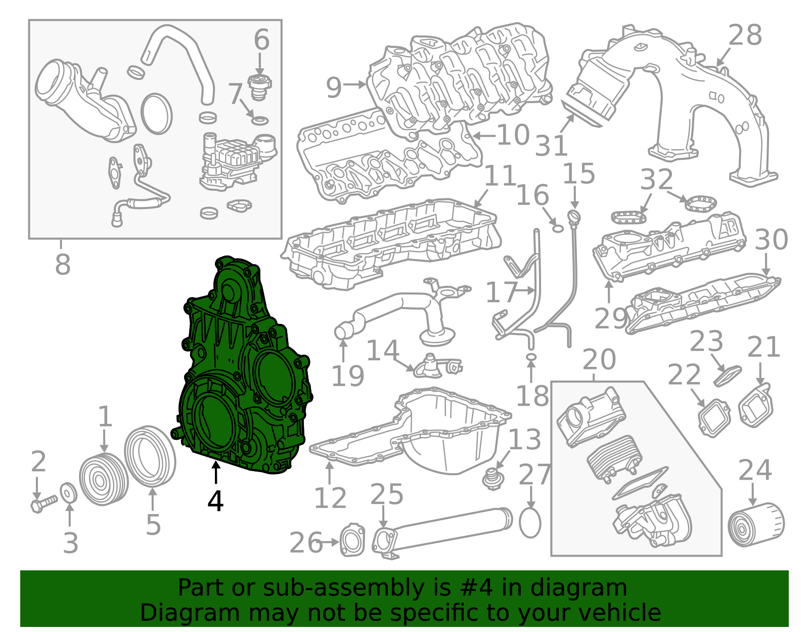GM Parts | Engine Front Cover Part# 12671403 | GM Parts Store