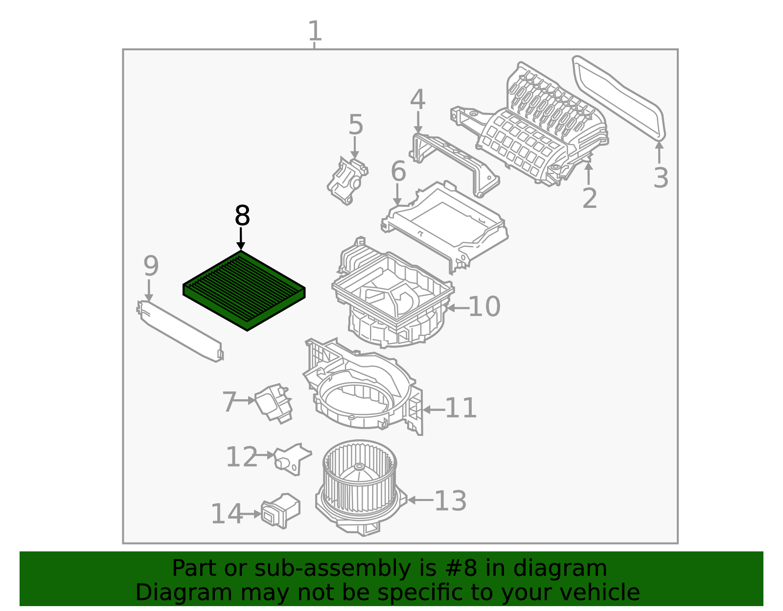 D3F79-AC000 - Kia Filter Air Condition Performance Auto Parts