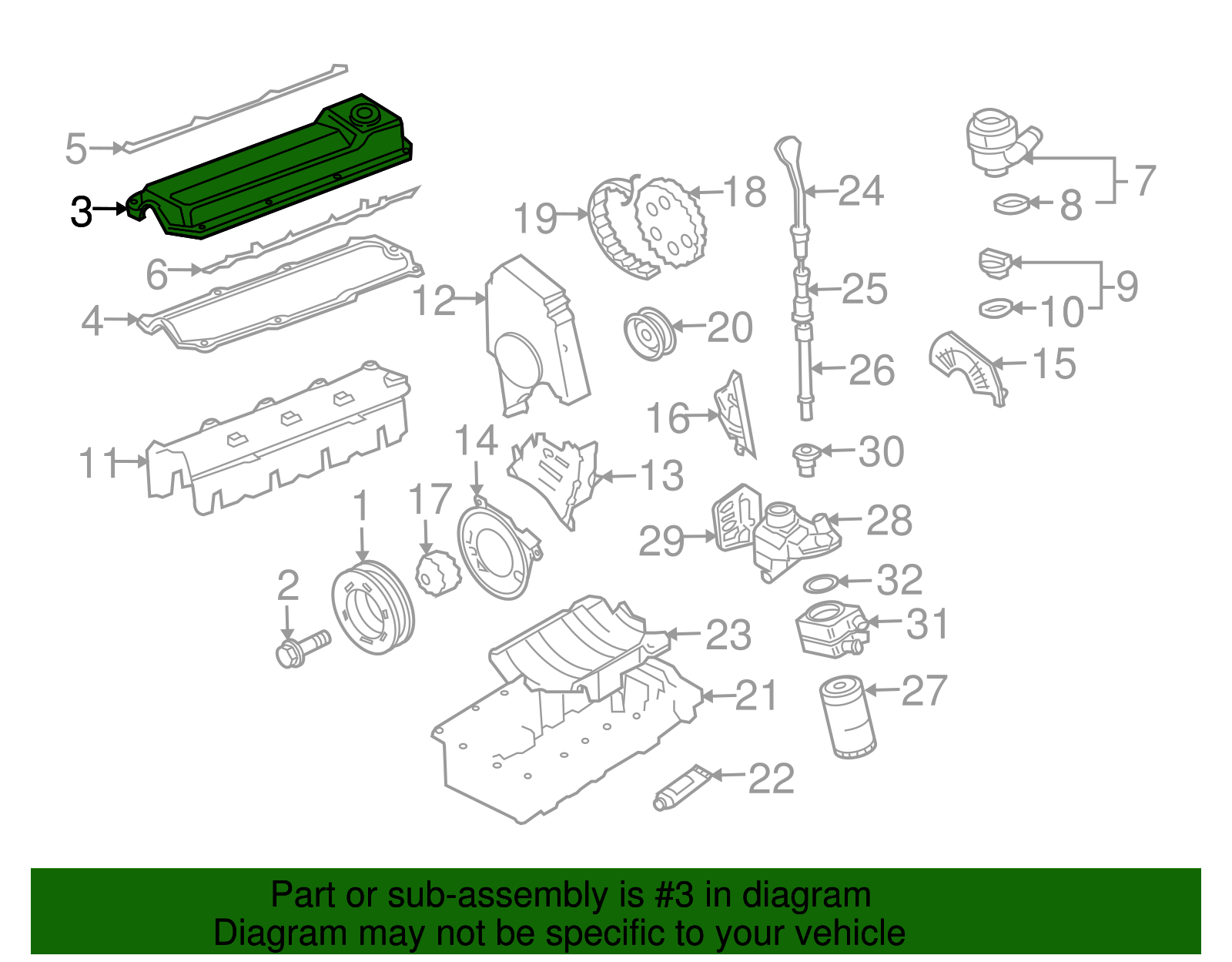 1999-2015 Volkswagen Valve Cover 06G-103-429-B | VW Direct Auto Parts