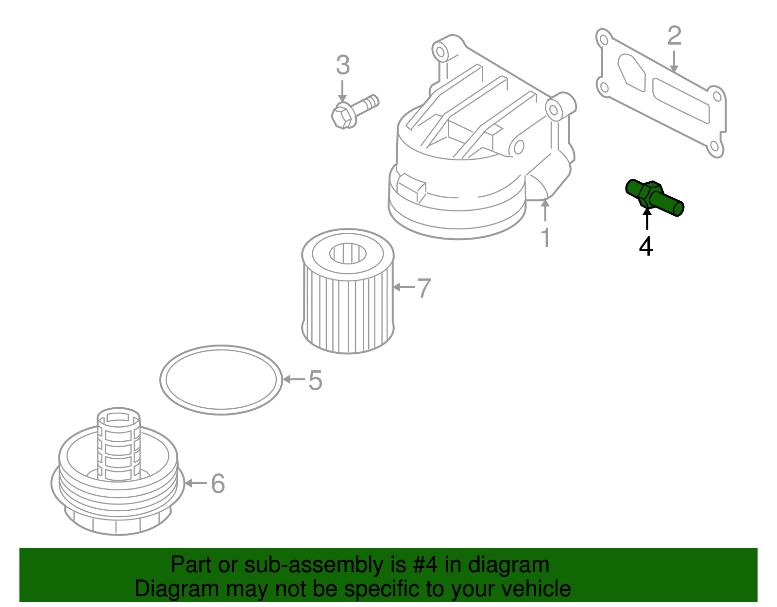OEM Ford Oil Pressure Sending Unit For 1998-2008 Ford - Part No. 6U5Z ...