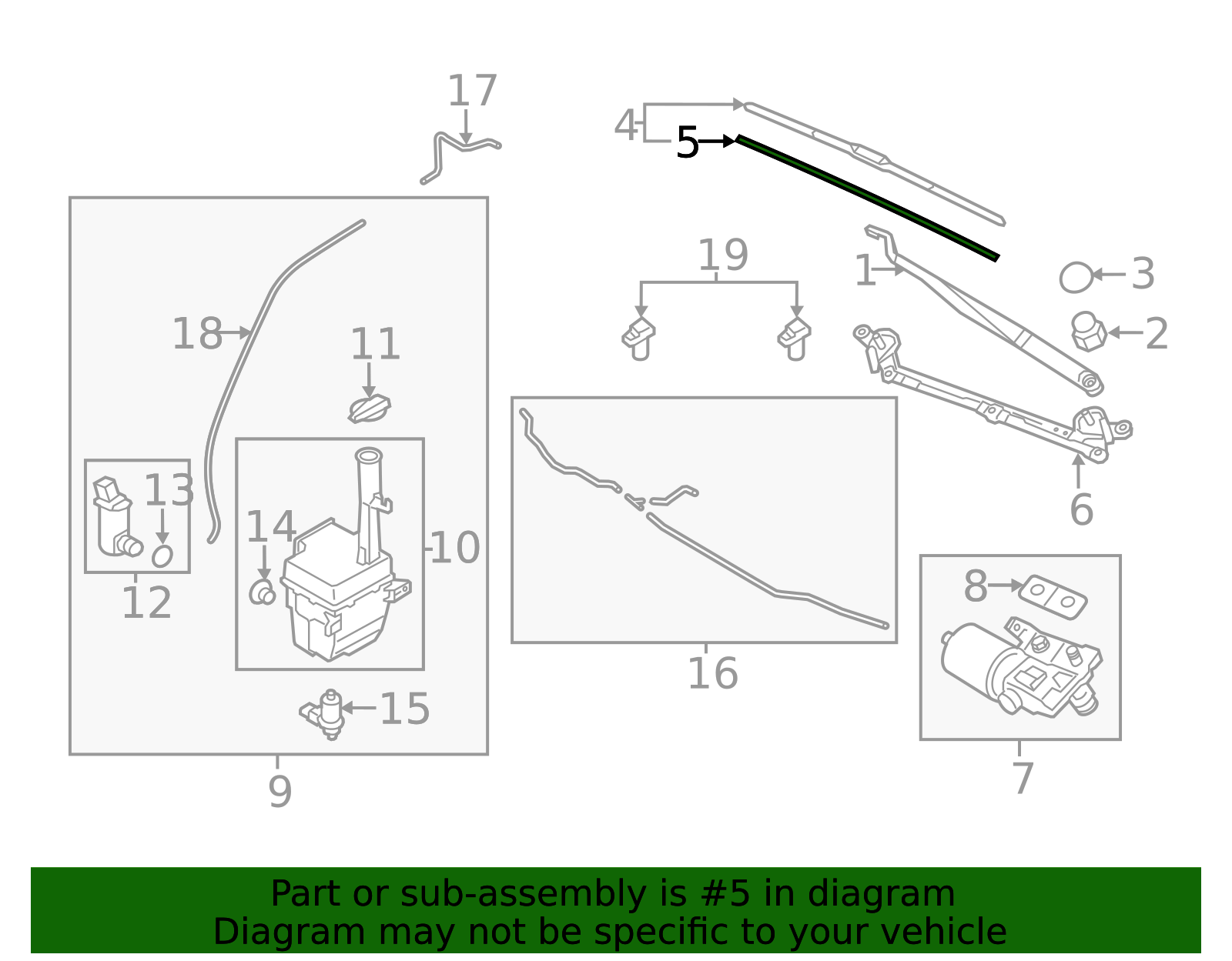 Genuine OEM Wiper Blade Refill Part# 98361-3S000 Fits 2010-2019 Hyundai ...