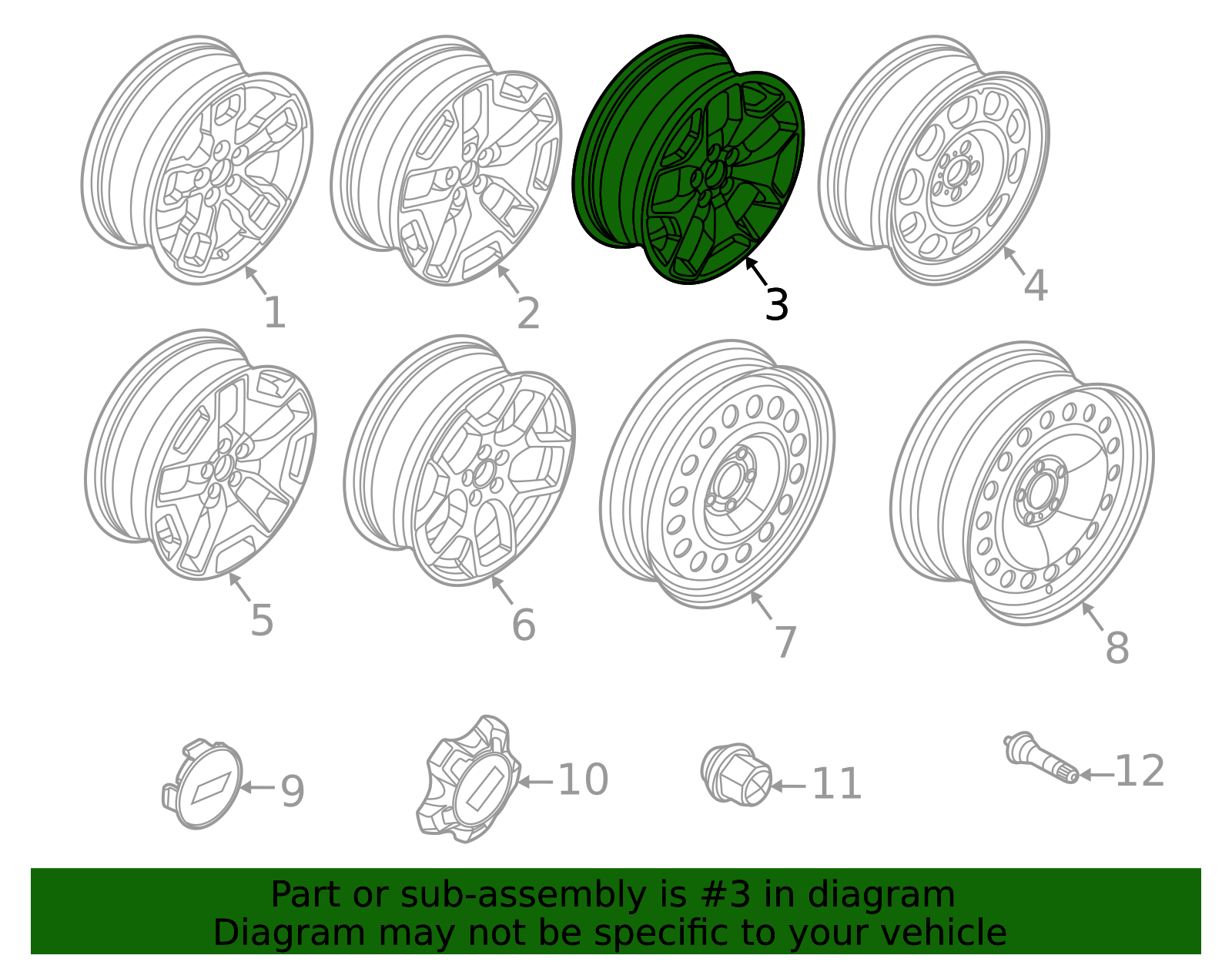 2021-2025 Ford Bronco Sport Wheel Assembly m1pz1007d | TascaParts.com