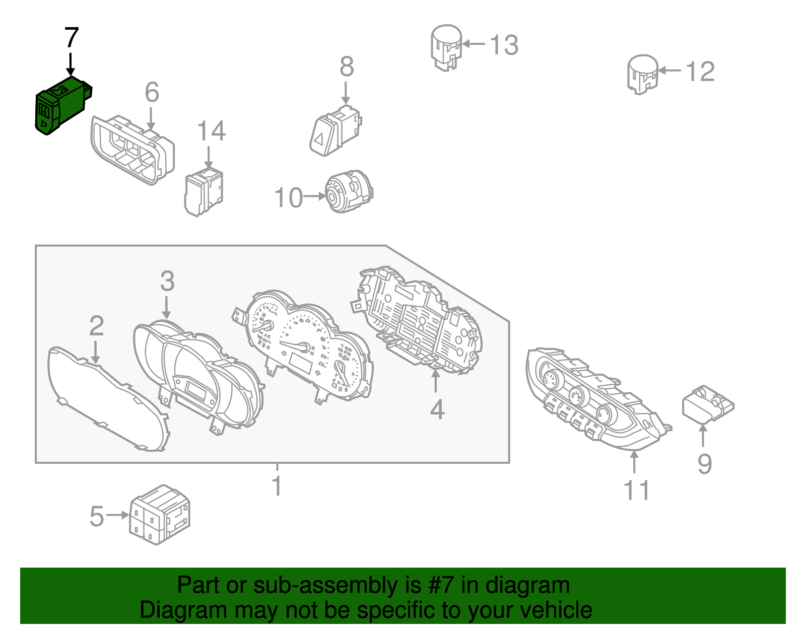 93713-1W100CA - Instrument Light Rheostat 2012-2017 Kia Rio | Kia.Parts ...