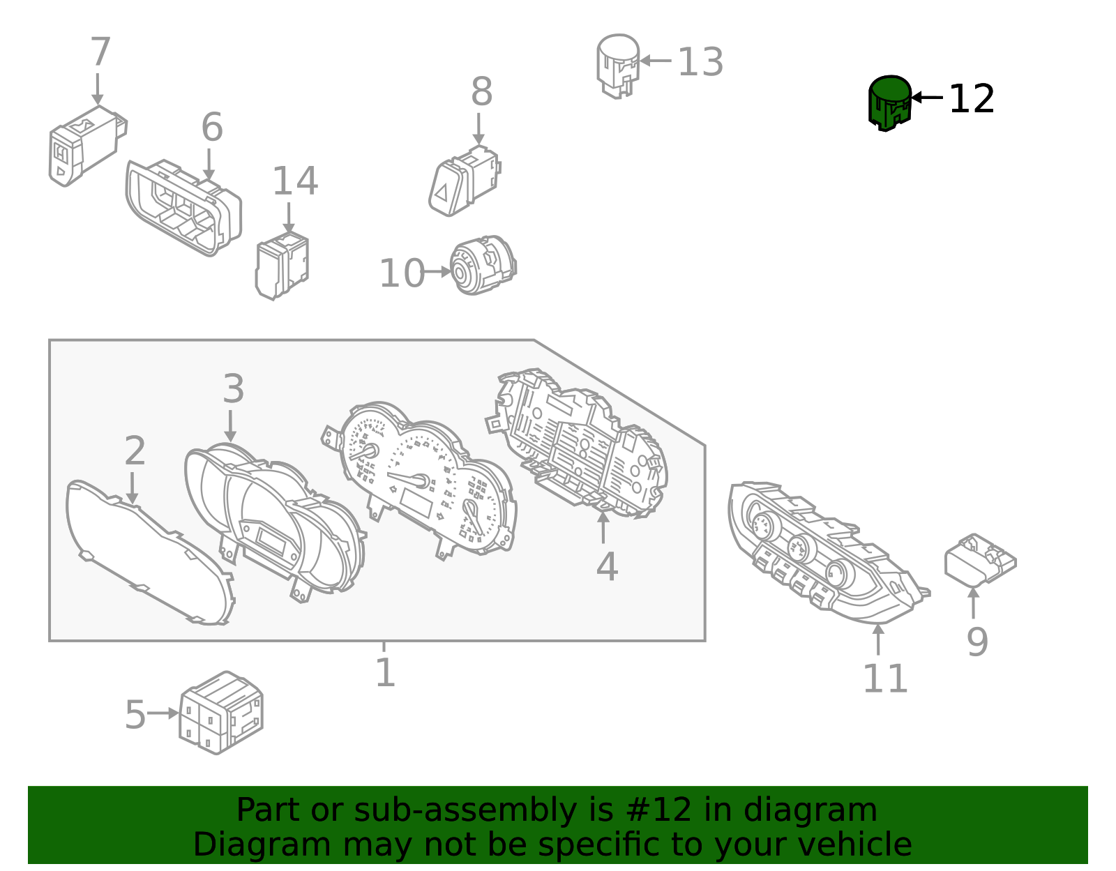 2012-2017 Kia Rio | Auto Lamp Sensor | 97253-2V000 | Kia Auto Parts