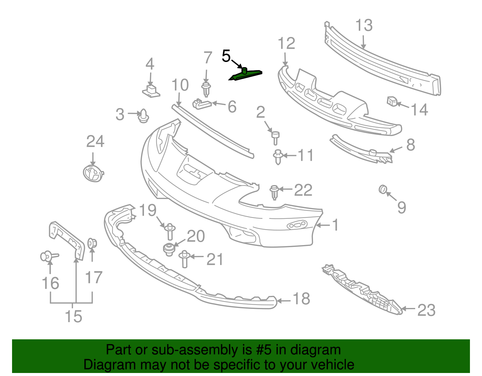 2000-2005 Toyota Celica Bumper Cover Retainer 90959-01577 | Toyota ...