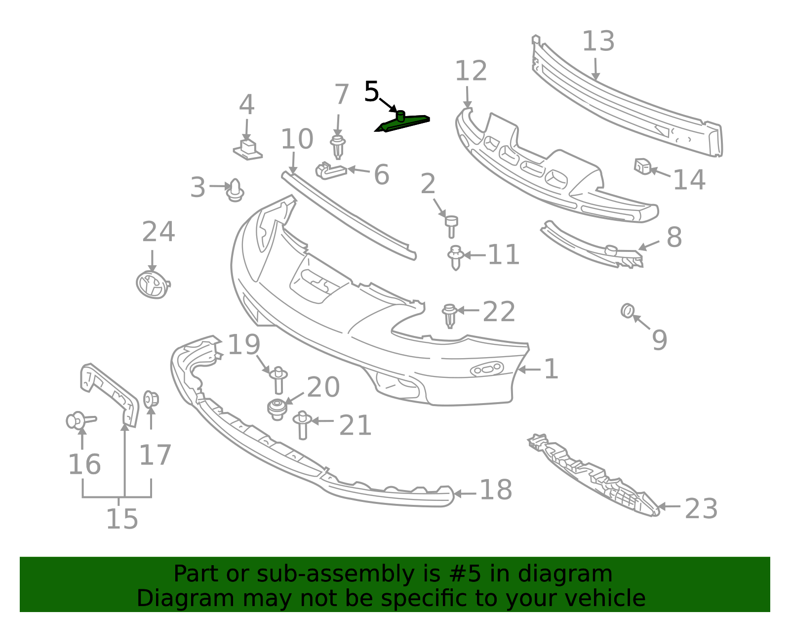 2000-2005 Toyota Celica Bumper Cover Clamp 90959-01577 | MotorMotor