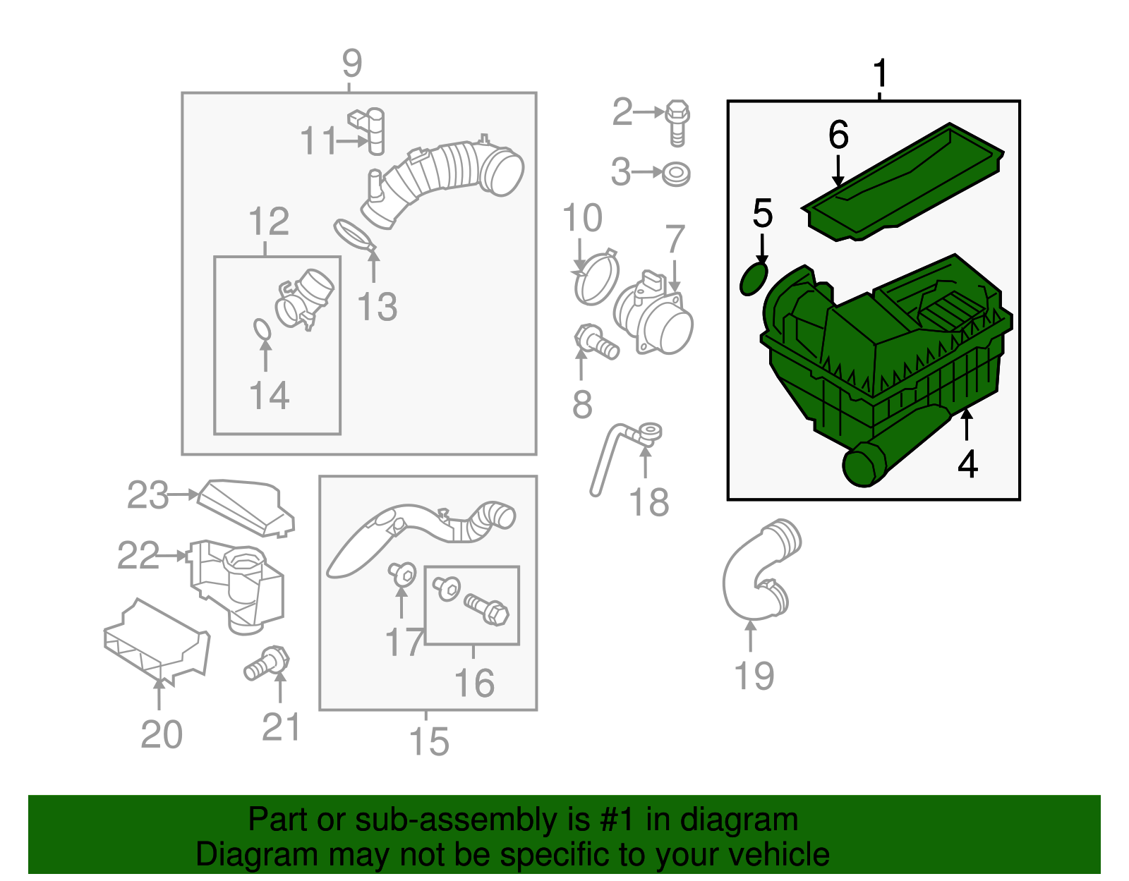 3C0-129-607-AS - Air Cleaner Assembly 2009-2010 Volkswagen Jetta ...