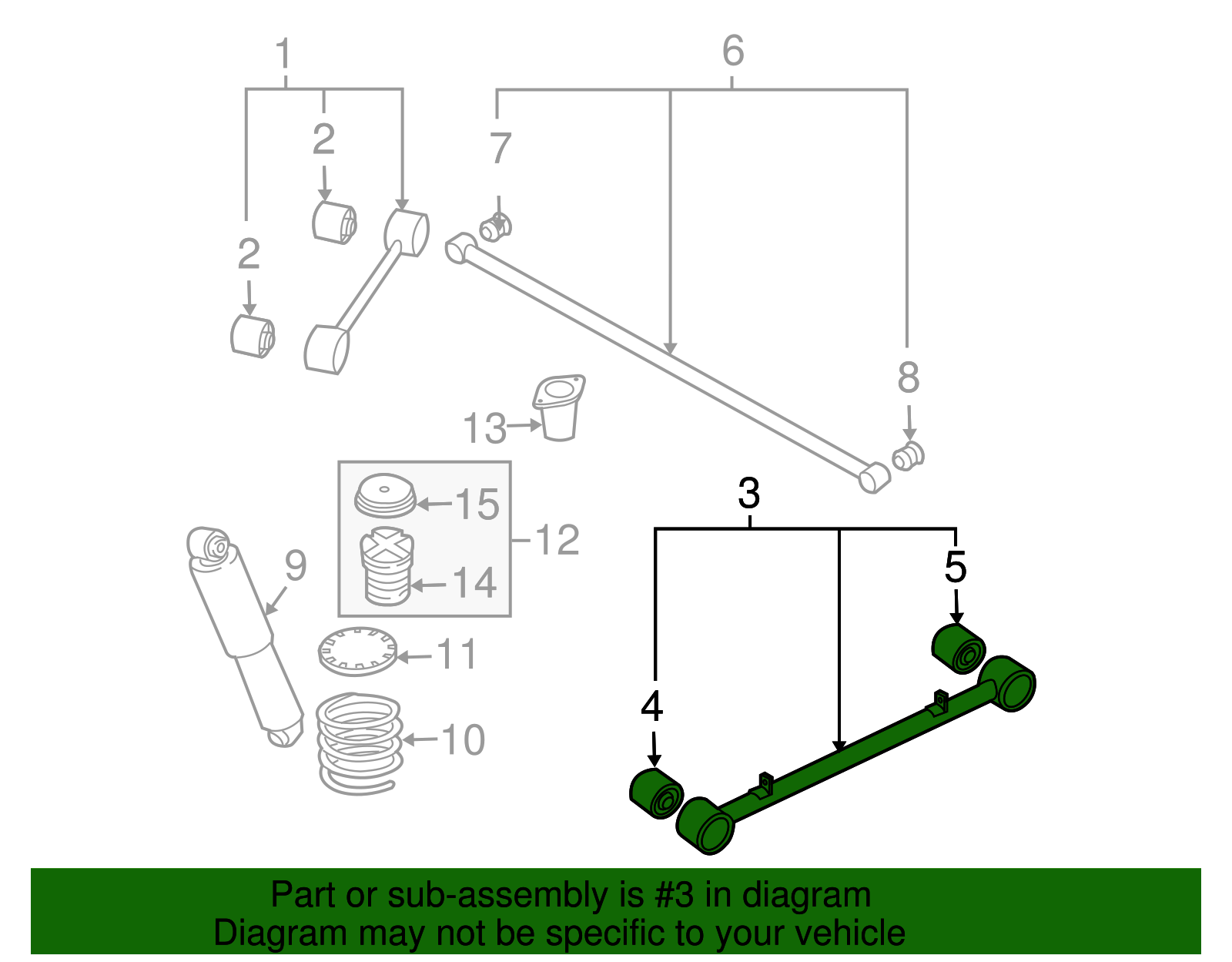 55230-3E400 - Trailing Arm 2008-2009 Kia Sorento | Kia.Parts Store