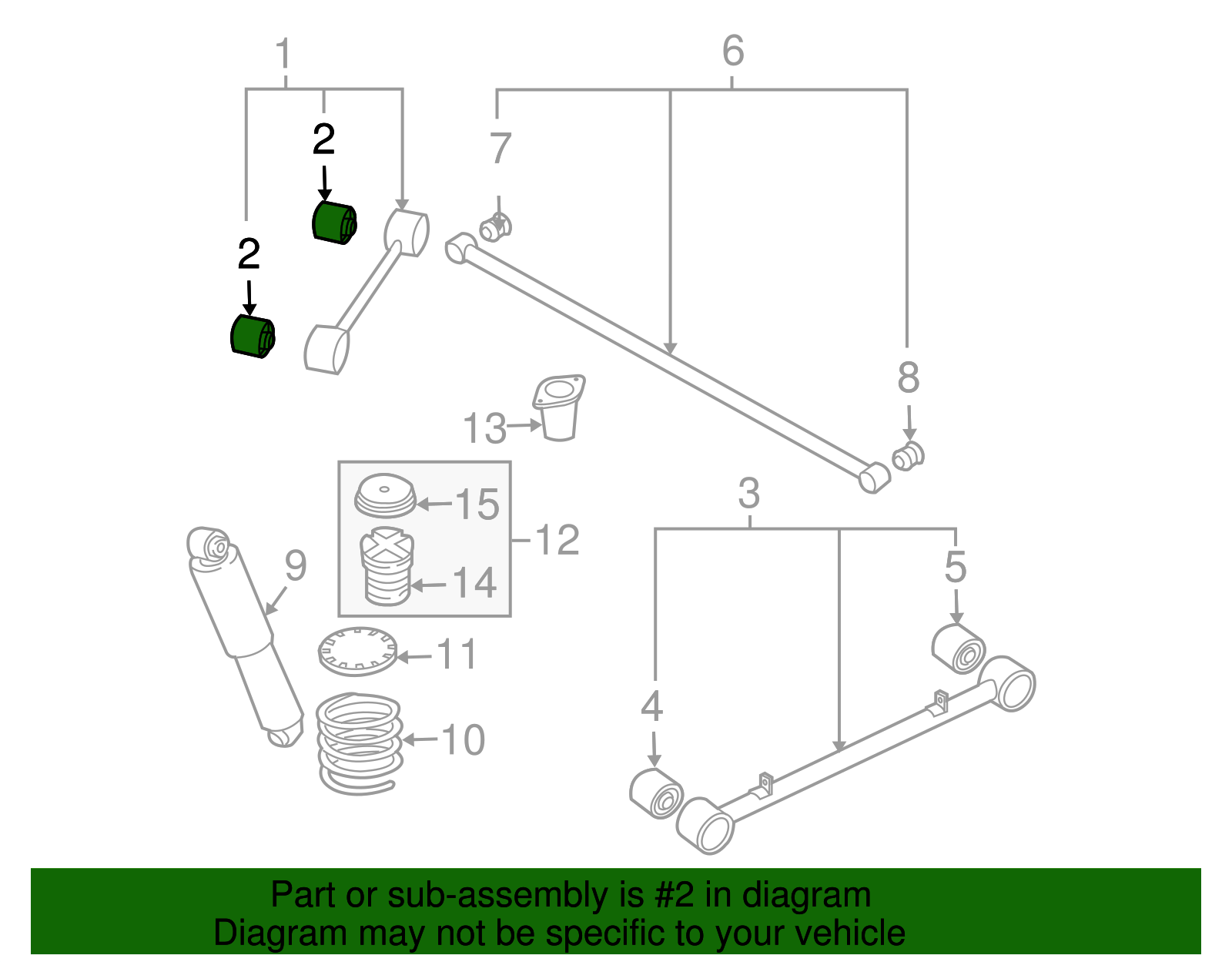55270-3E000 - Upper Arm Bushing 2003-2009 Kia Sorento | Kia.Parts Store