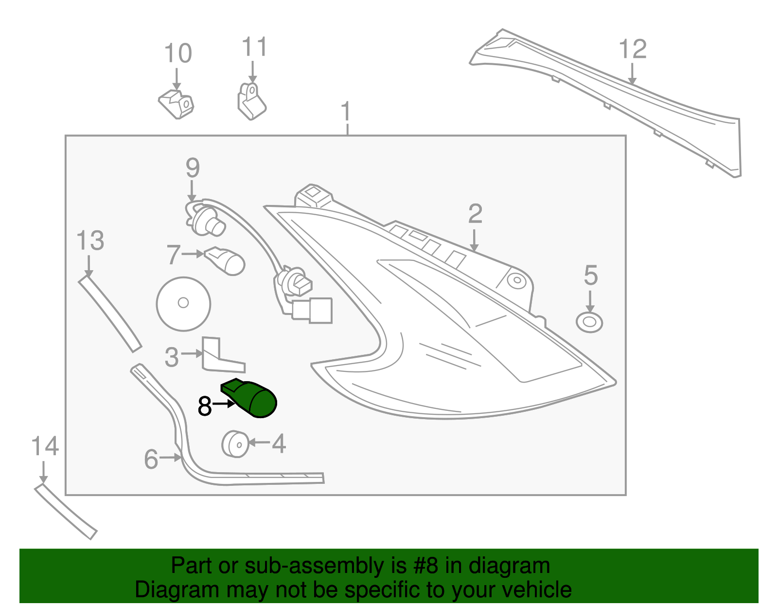 26261-89969 - 2003-2025 Nissan - Signal Lamp Bulb | Anicra Nissan Parts