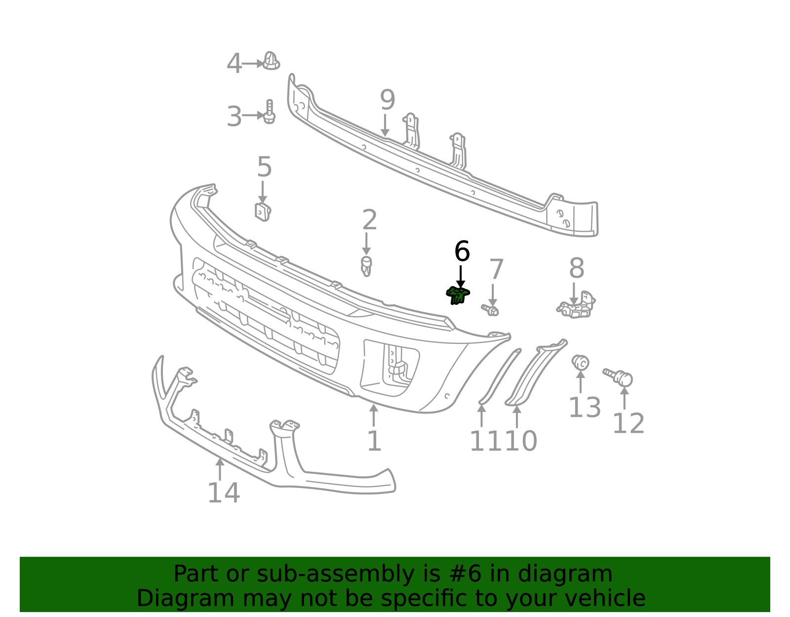 2001-2003 Toyota RAV4 Bumper Cover Bracket 52145-42020 | Toyota Parts ...