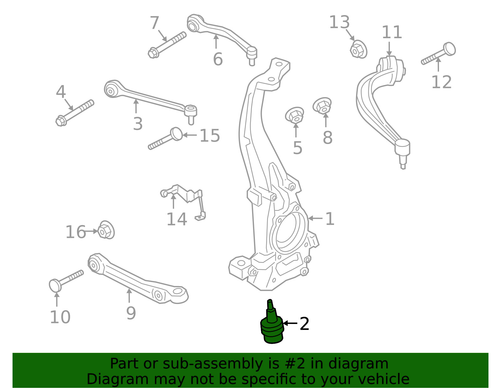 2019-2026 Porsche Cayenne Lower Ball Joint 958-407-689-C | OEM Parts Online