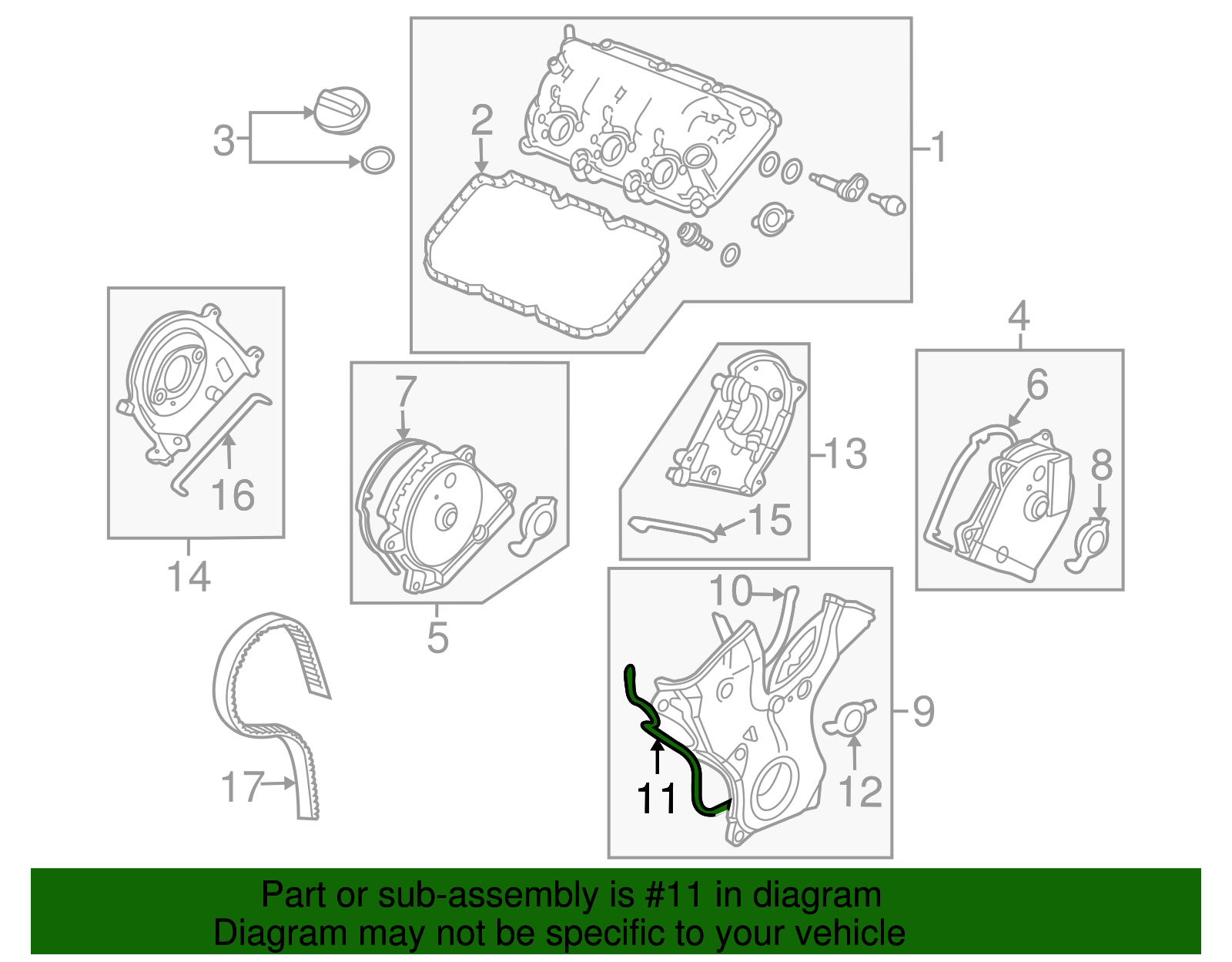Genuine OEM Acura - Outer Timing Cover Gasket Part# 11813-RCA-A00 ...