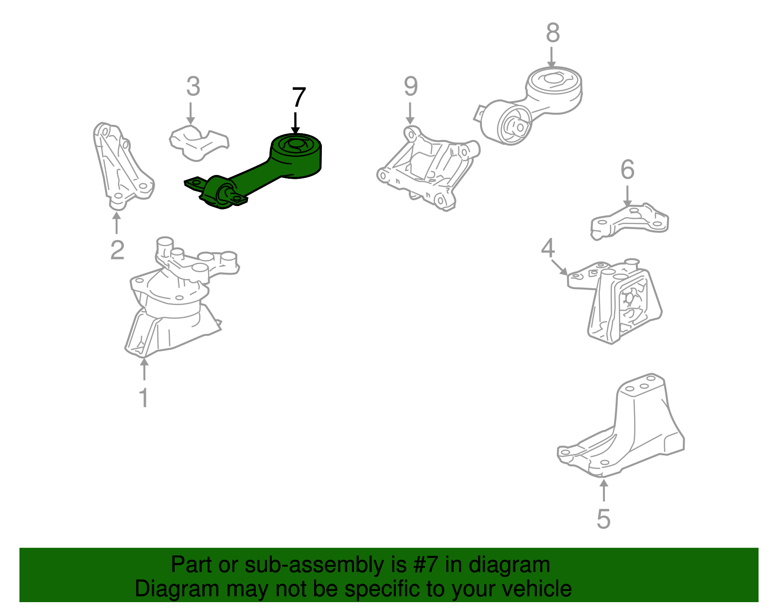 50880-SNA-A02 - 2006-2011 Honda Civic - Rod Torque (Upper) | Honda Car ...