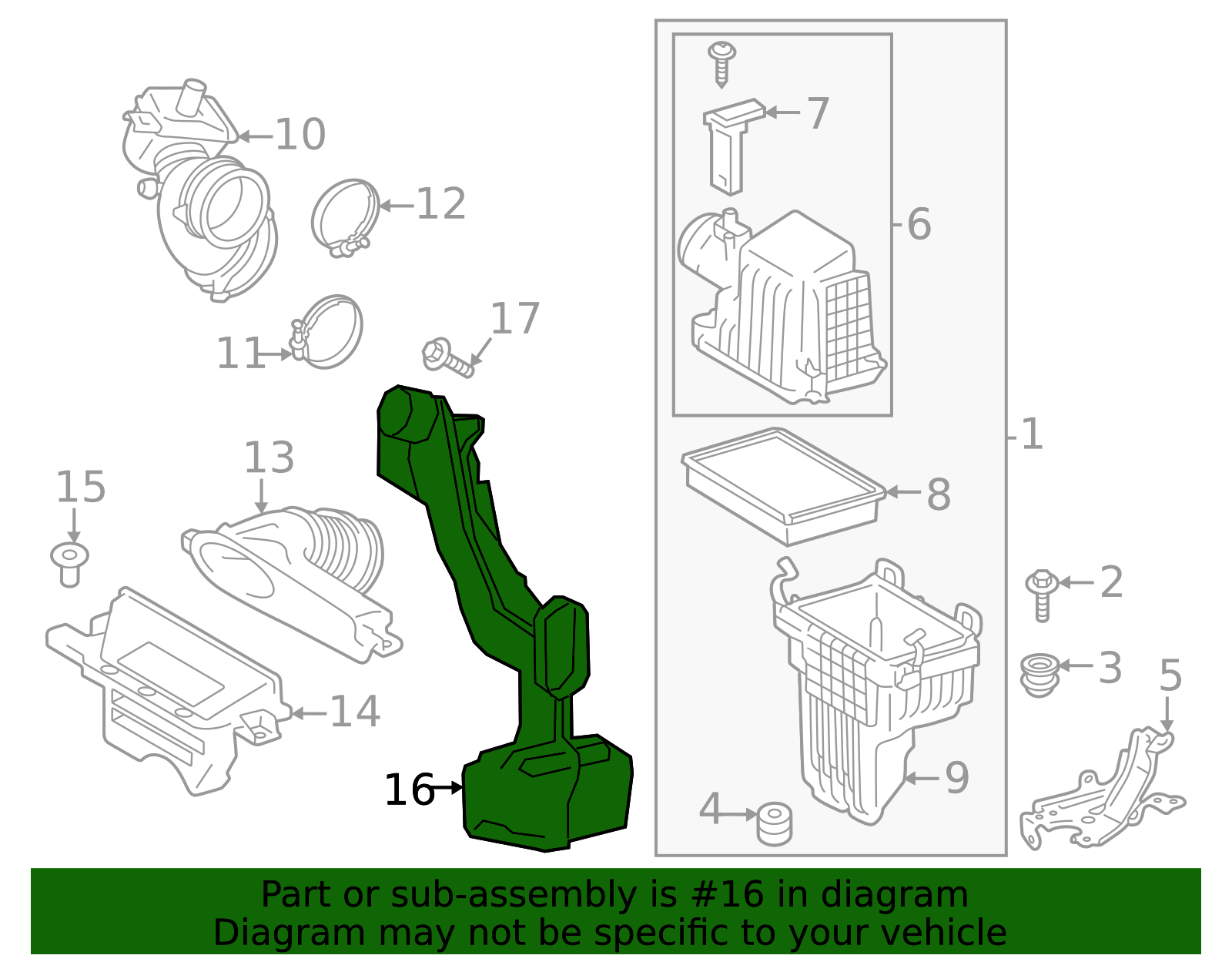 2023-2025 Toyota Corolla Engine Air Intake Hose 17751-37170 | Toyota ...