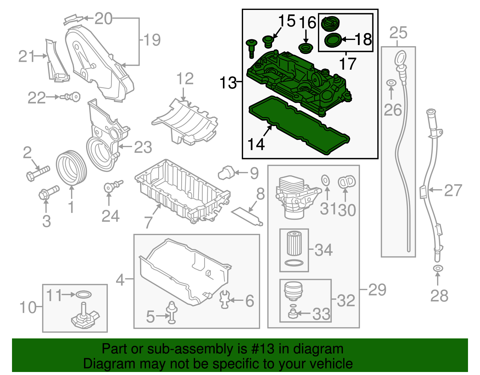 2015 Volkswagen Valve Cover 03L-103-469-AD | VW Direct Auto Parts