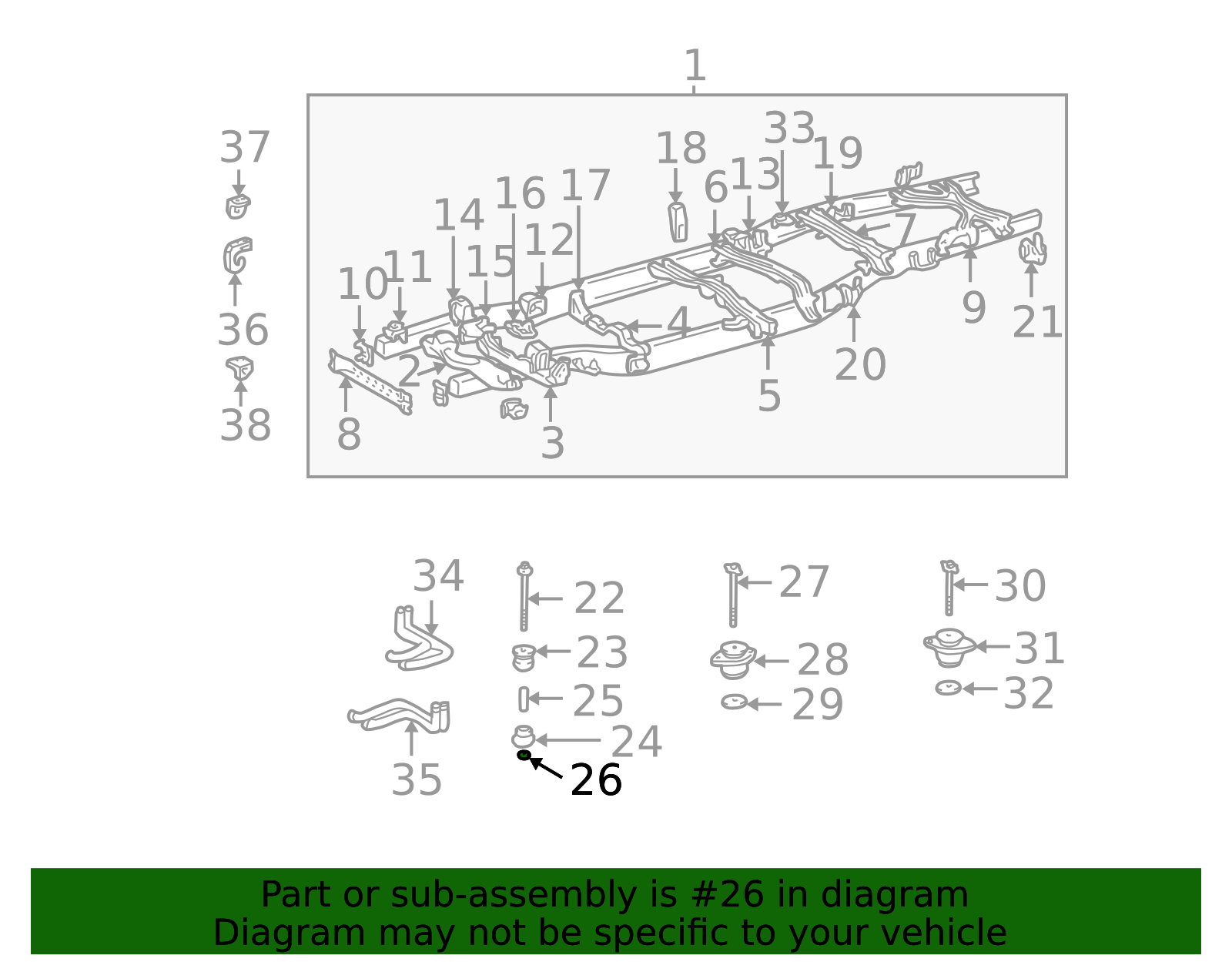 90201-10012 - Body Mount Cushion Washer Longo Toyota Parts