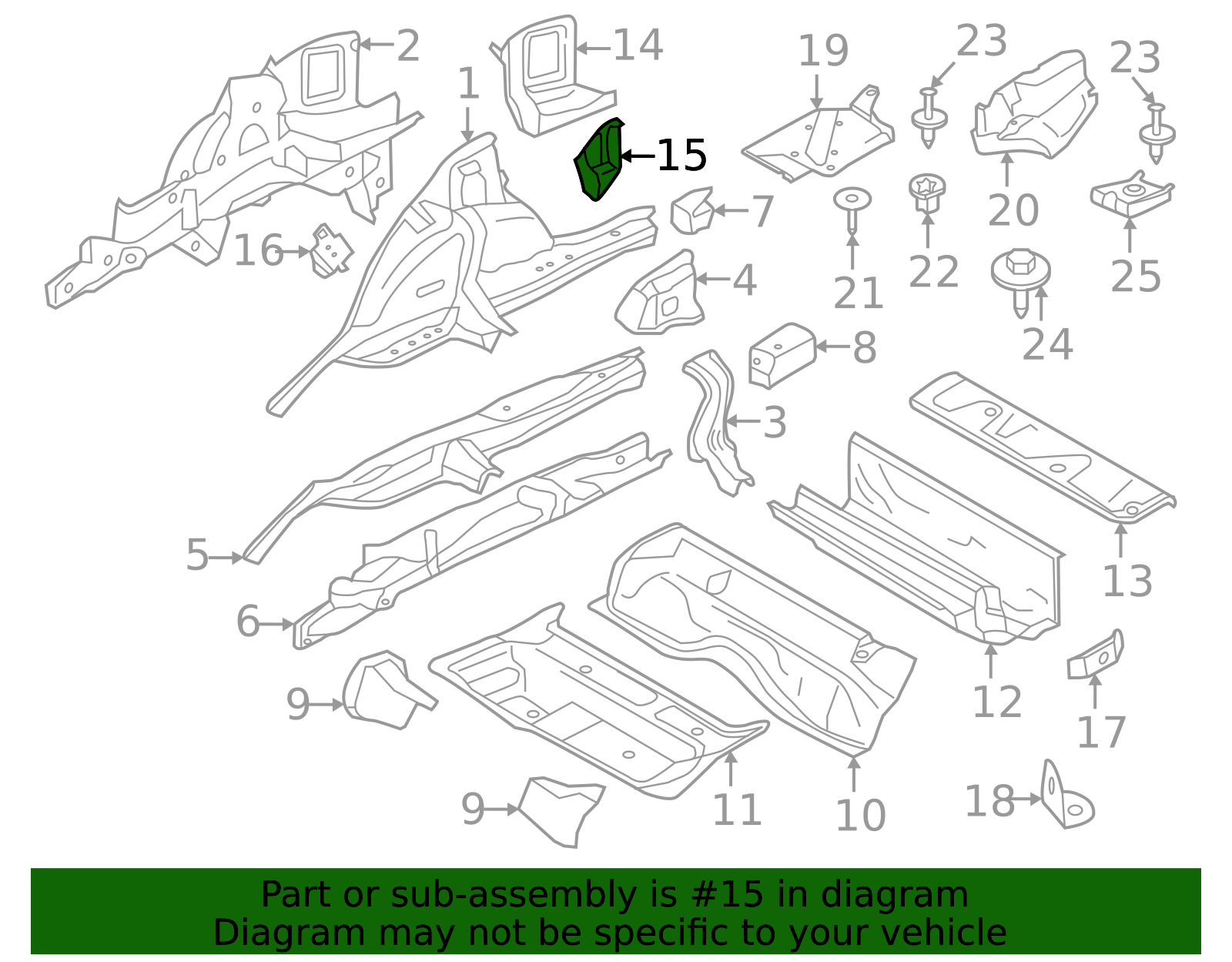 2012-2020 BMW | Floor Side | 41007376610 | BMW OEM Parts Store