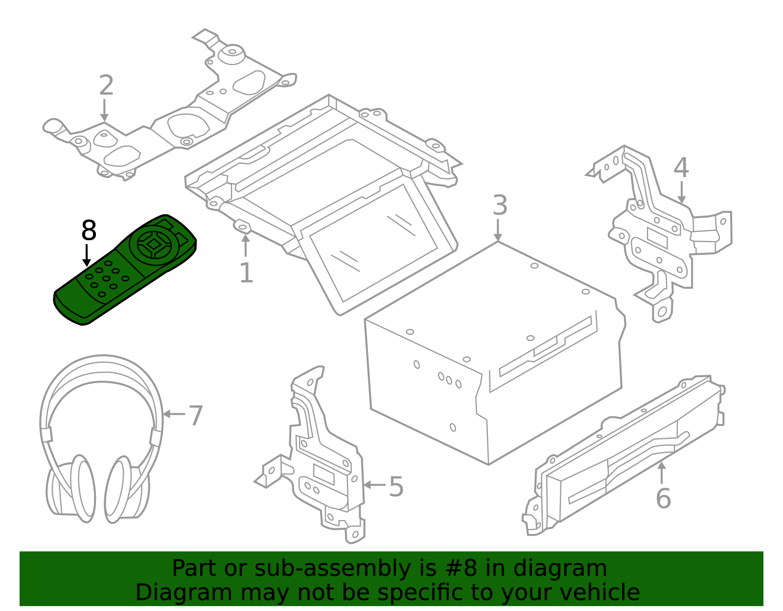 2011-2017 Nissan Quest Remote Control 28298-1JA0A | OEM Parts Online