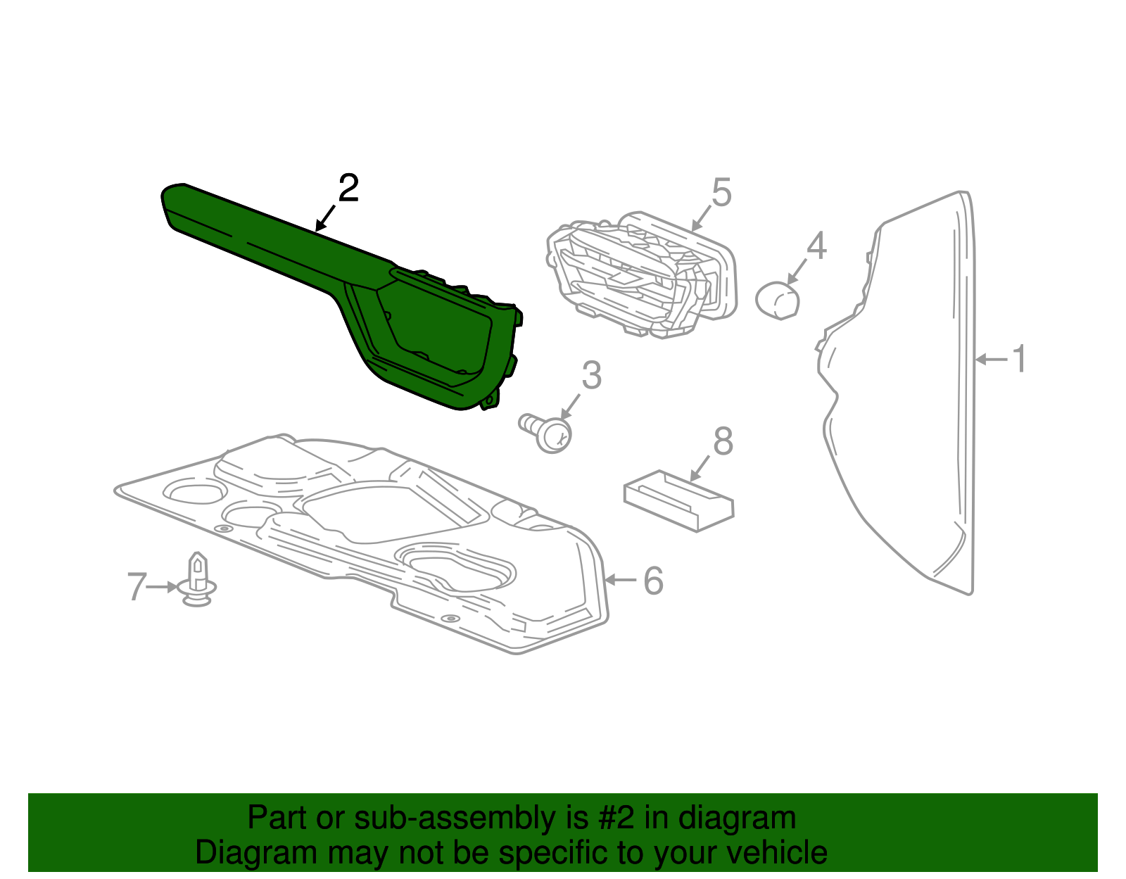 2017-2023 GMC Acadia Timberline Passenger Side Instrument Panel Trim ...