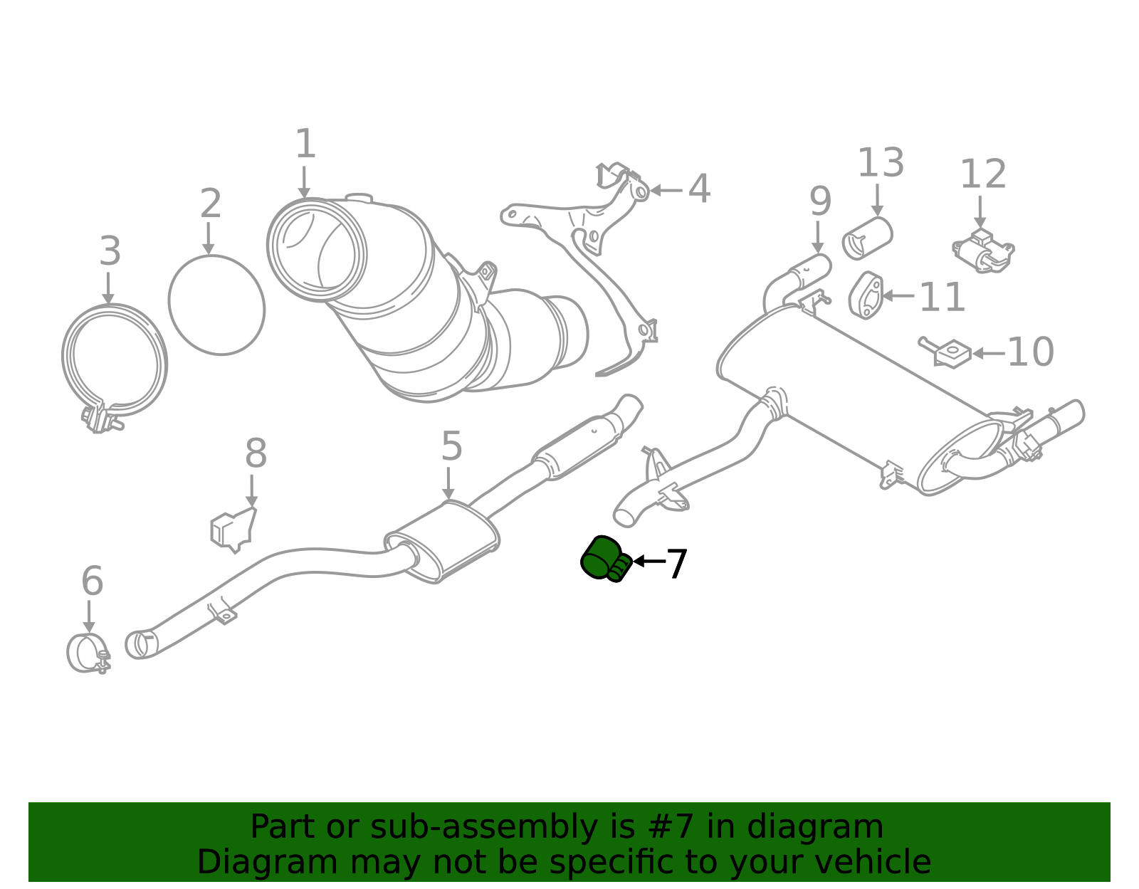 2010-2025 BMW | Center Muffler Clamp | 18307560815 | BMW OEM Parts Store