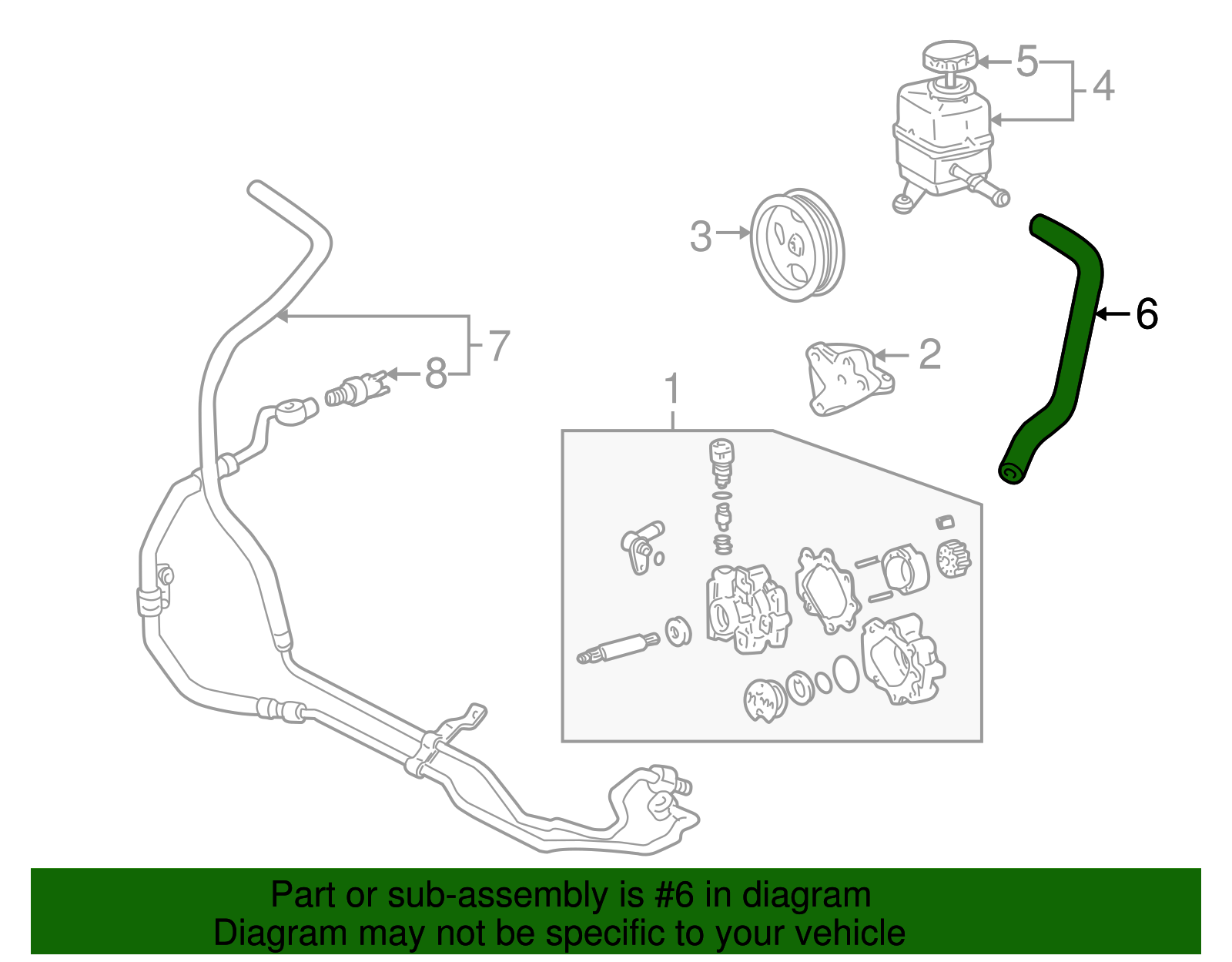 1998-2002 Lexus LX470 Power Steering Return Hose 44348-60240 | SSL Parts