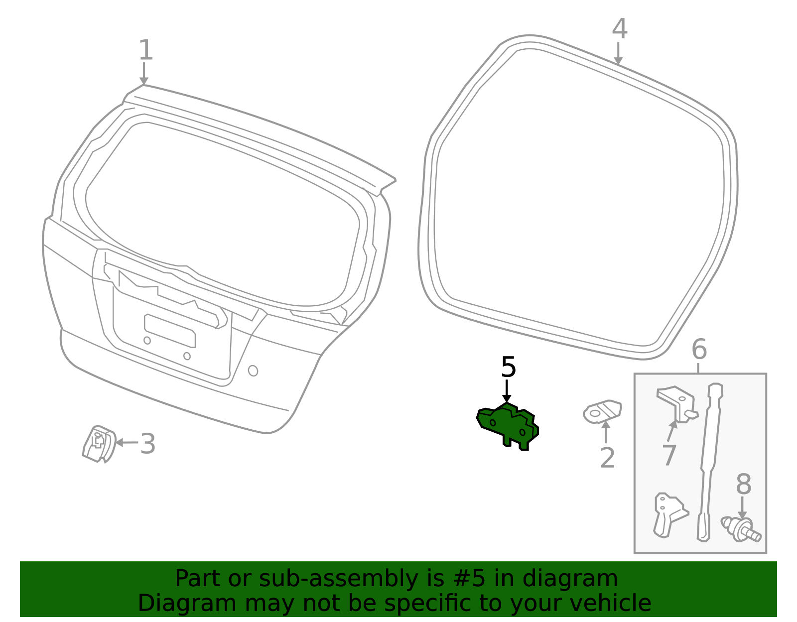 OEM 2009-2013 Honda Fit Lift-Gate Hinge 68210-TF0-013ZZ | Honda ...