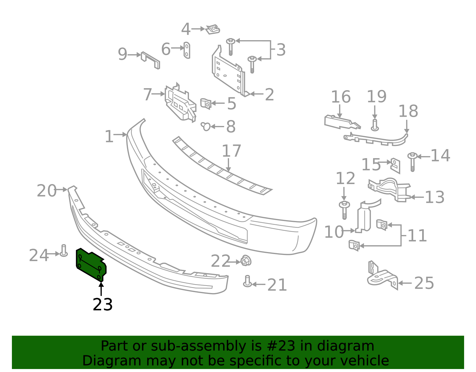 2018-2019 Ford | License Bracket | HC3Z-17A385-BC | Walls' Ford Parts