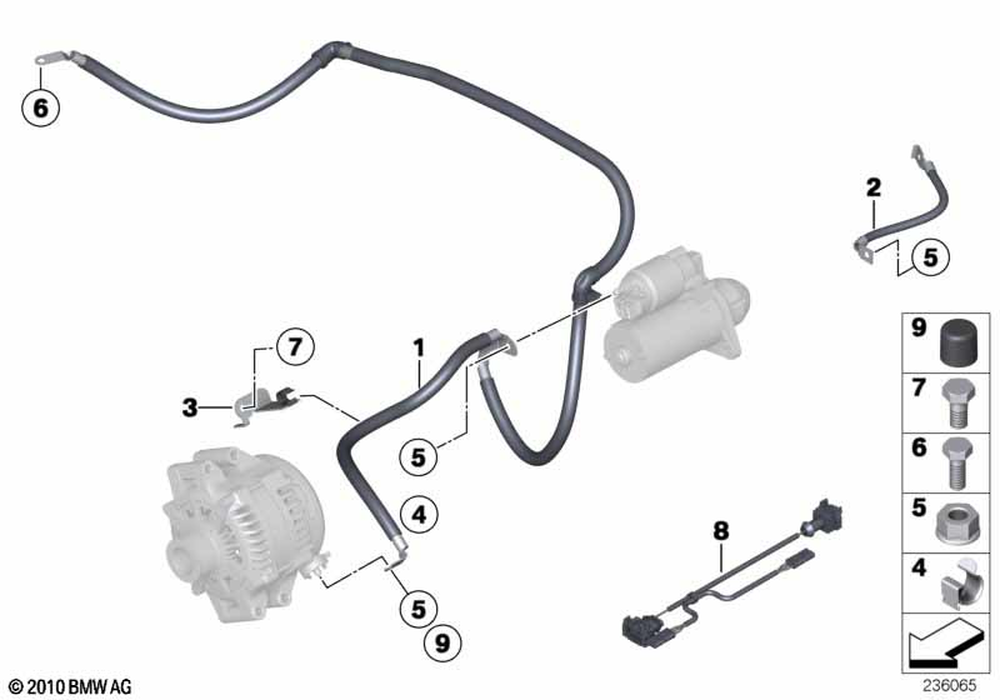 12427549393 - BMW Ground Cable 2004-2014 BMW | Performance Auto Parts