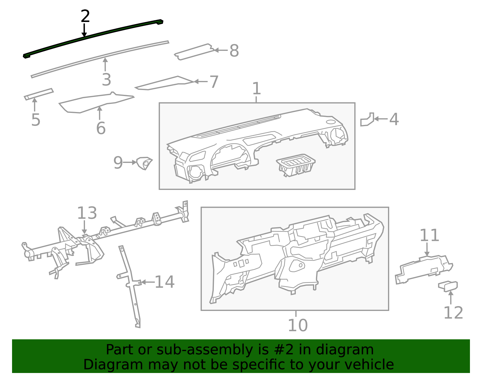 2012-2014 Toyota Yaris Upper Panel Upper Seal 55349-52141 | MotorMotor