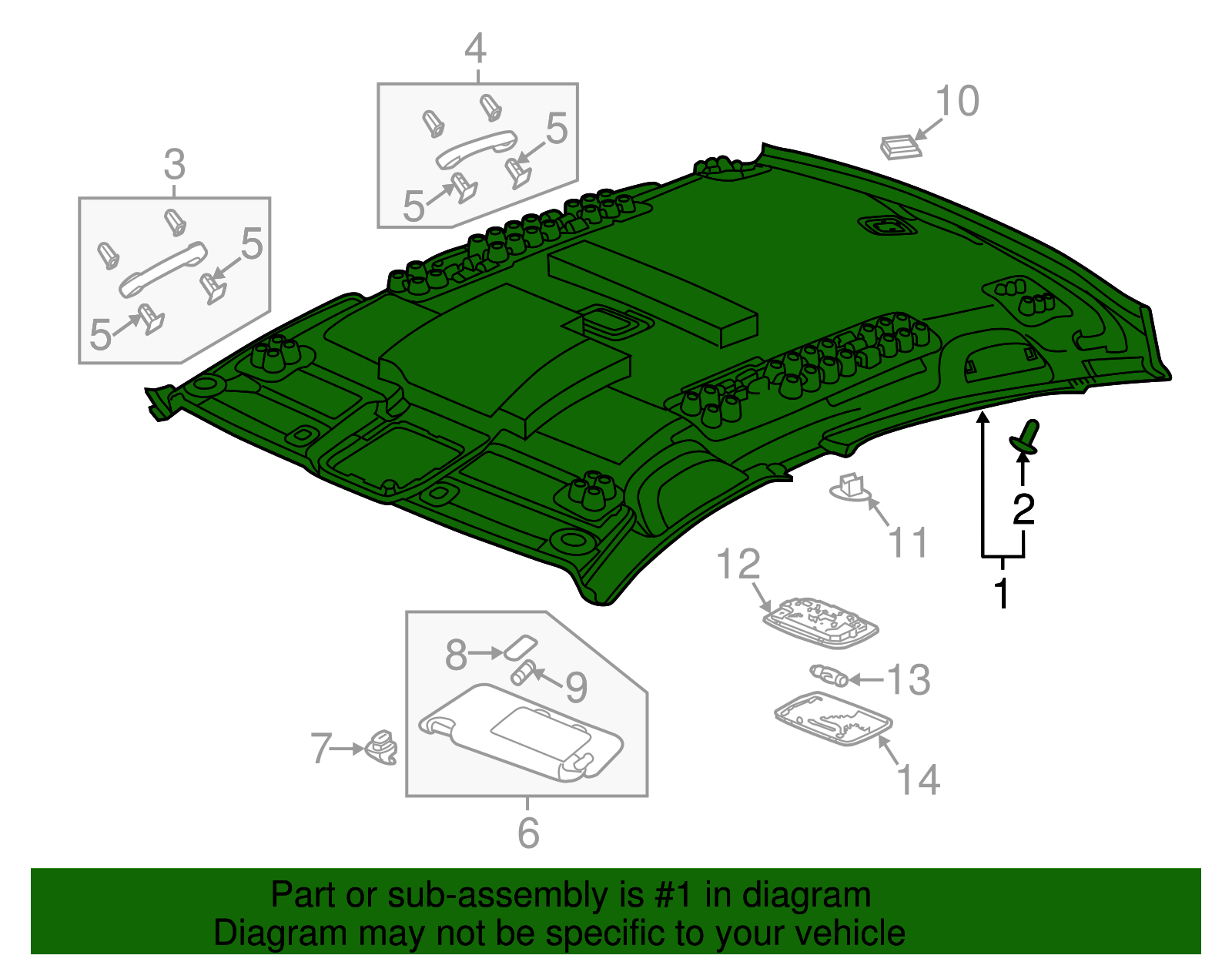 2018-2022 Honda Accord Headliner 83201-TVA-A61ZC | Honda Factory Parts