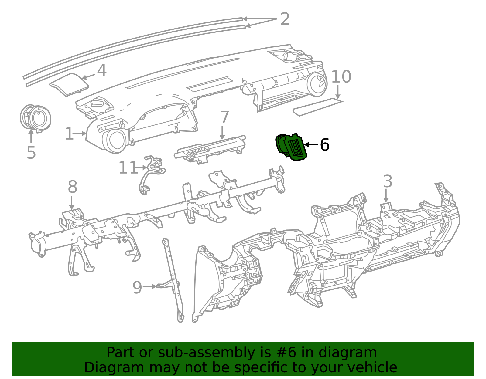 2016-2018 Toyota RAV4 Air Vent Grille 55680-0R060 | Toyota Parts Center