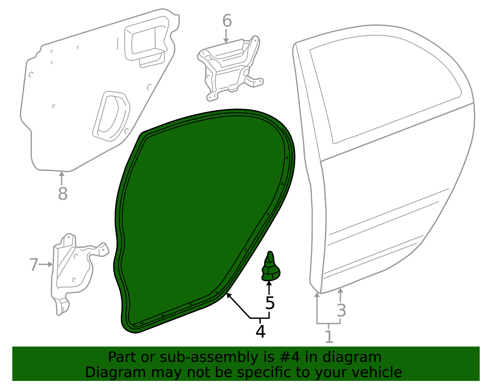 2003-2008 Toyota Corolla Door Weather-Strip 67872-02090 | MotorMotor