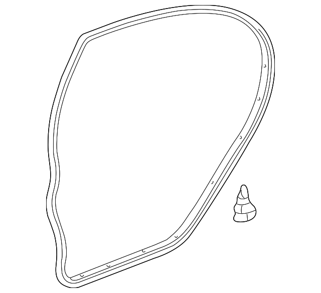 2003-2008 Toyota Corolla Door Weather-Strip 67872-02090 | Toyota Parts ...
