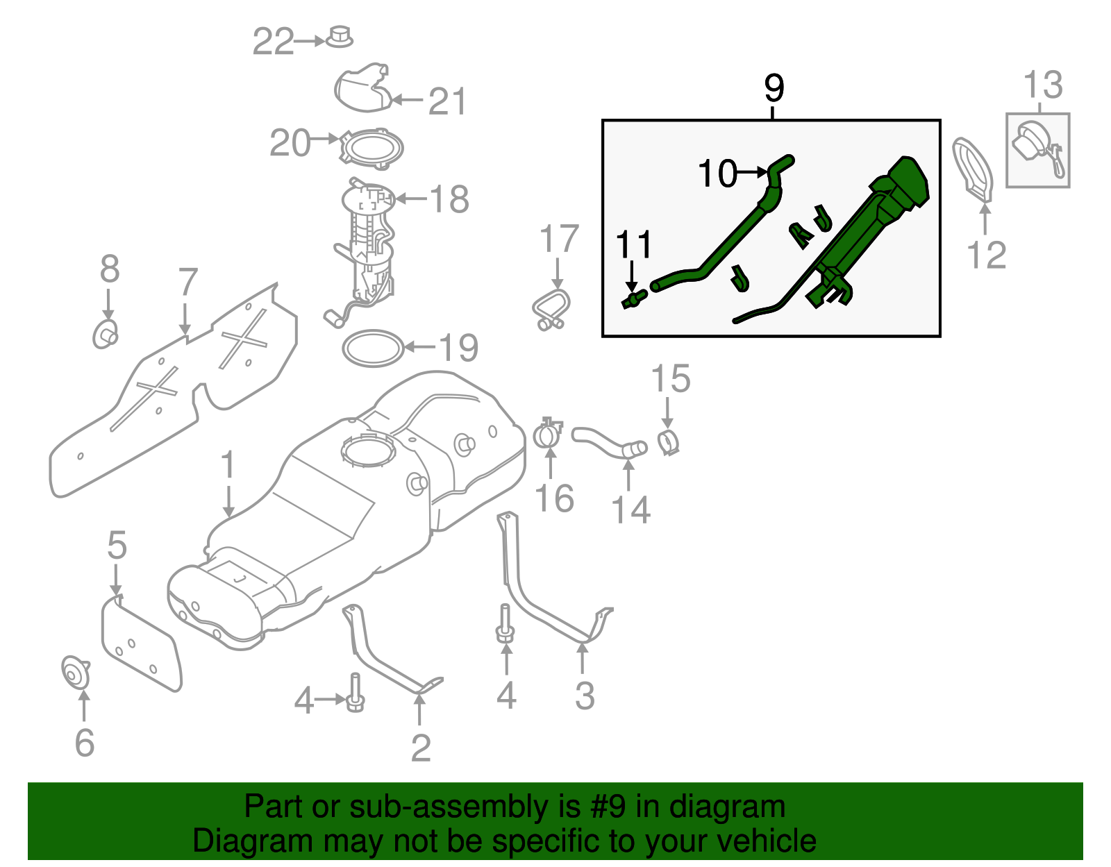 2012-2024 Nissan Filler Neck 17221-9FU0A | My Nissan Part