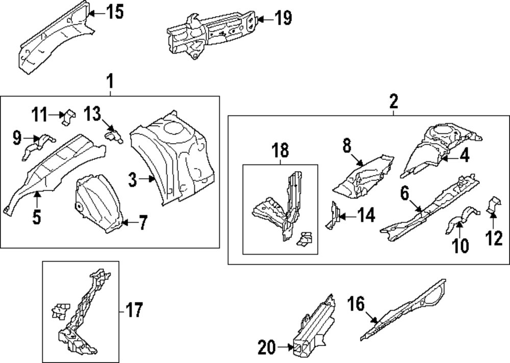 51609VC0309P - 2022-2024 Subaru WRX - Apron Assembly | Subaru Parts HQ