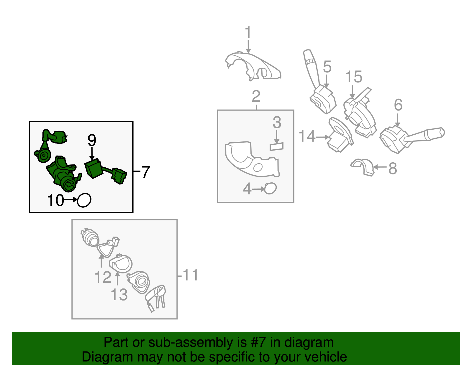 2007-2010 Hyundai Elantra Ignition Lock Cylinder 81910-2H000 | Joseph ...